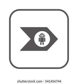 Robot Icon Flat Design Stock Vector (Royalty Free) 541456744 | Shutterstock