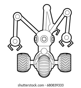 Robot Three Tentacle Icon Cartoon Illustration Stock Illustration ...