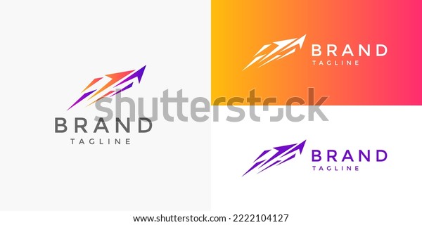 Rocket Arrow Launch Grow Move Motion Stock Vector (Royalty Free ...