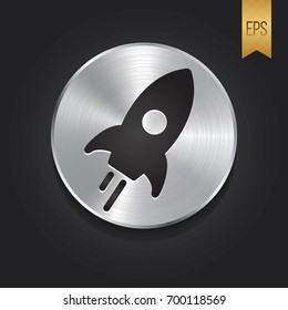 Rocket Icon Button Vector Graphic Style Stock Vector (Royalty Free ...