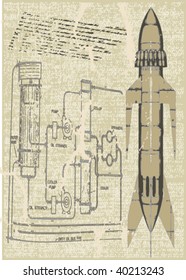 Rocket Plans Bitmap Background Stock Illustration 43997104 | Shutterstock