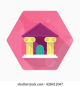 Roman Architecture Icon Vector Flat Long Stock Vector (Royalty Free ...