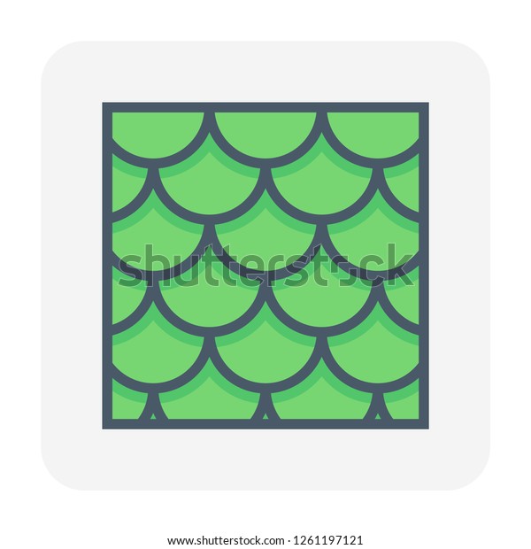 Roof Shingles Pattern Vector Icon That Stock Vector (Royalty Free ...