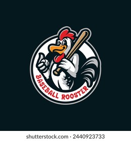 Rooster Mascot Logo Design Modern Illustration Stock Vector (Royalty ...