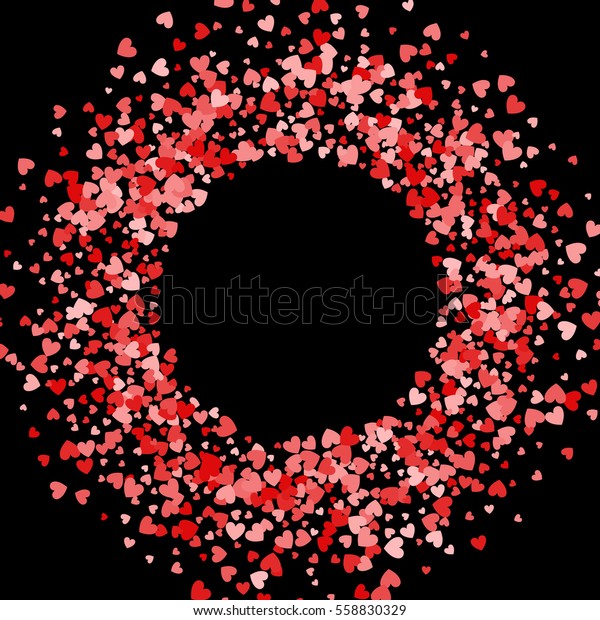 Round Red Frame Border Random Scatter: vector de stock (libre de ...