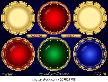 Round Scroll Frame Stock Vector (Royalty Free) 109819706 | Shutterstock