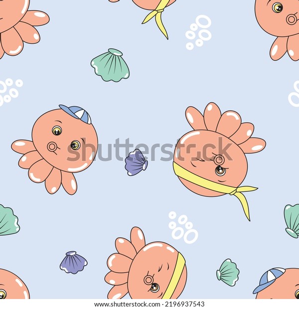 Round Squid Small Tentacles Stock Vector (Royalty Free) 2196937543 ...