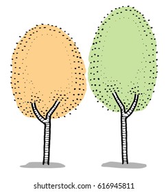 Round Trees Stock Vector (Royalty Free) 616945811 | Shutterstock
