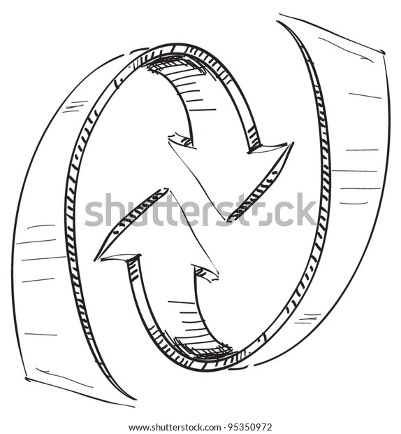 Rounded Concentric Arrows Stock Vector (Royalty Free) 95350972 ...