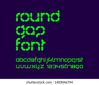 Rounded Designer Font Vector Format Stock Vector (Royalty Free ...