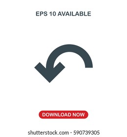 Rounded Down Arrow Icon Vector Stock Vector (Royalty Free) 590739305 ...