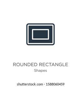 Rounded Rectangle Icon Vector Trendy Flat Stock Vector (Royalty Free ...