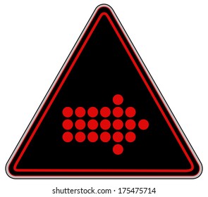 Rounded Triangle Shape Hazard Warning Sign Stock Vector (Royalty Free ...