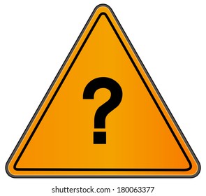 Question Mark Warning Sign Stock Illustration 12701248 | Shutterstock