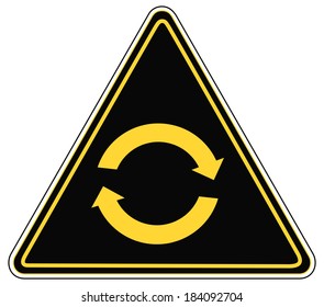 Rounded Triangle Shape Hazard Warning Sign Stock Vector (Royalty Free ...