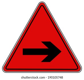Rounded Triangle Shape Hazard Warning Sign Stock Vector (Royalty Free ...