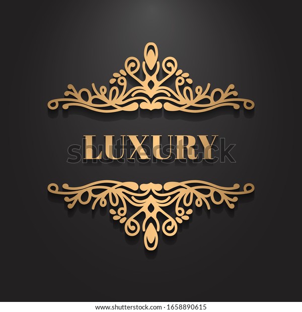 Royal Luxury Vector Damask Patterns Placard Stock Vector (Royalty Free ...