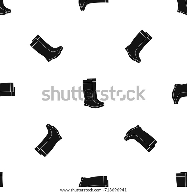 Rubber Boots Pattern Repeat Seamless Black Stock Vector (Royalty Free ...