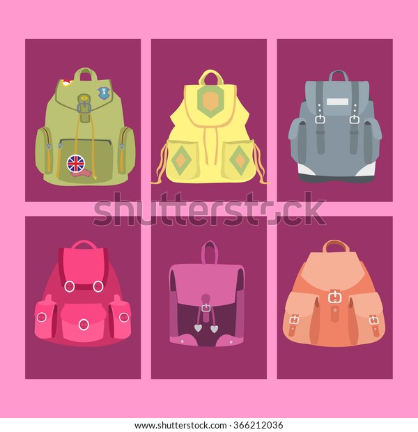 Rucksack Vector Set Stock Vector (Royalty Free) 366212036 | Shutterstock