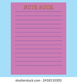 Ruled Sheet Notebook Paper Vector Paper Stock Vector (Royalty Free ...