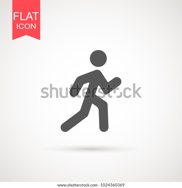 Runner Stick Figure Icon Vector Illustration Stock Vector (Royalty Free ...