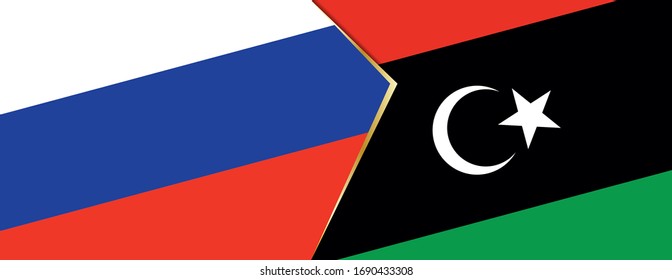 Russia Libya Flags Two Vector Flags Stock Vector (Royalty Free ...