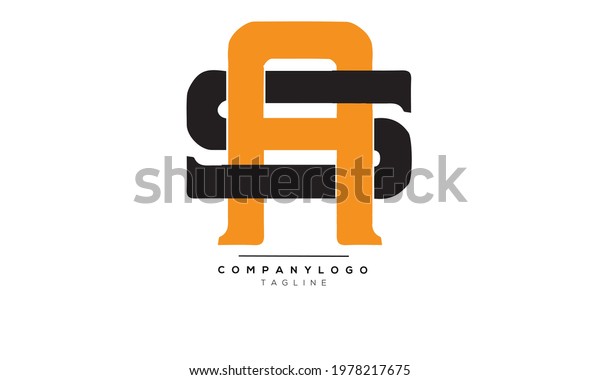 Sa Initials Monogram Letter Text Alphabet Stock Vector (Royalty Free ...