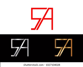 Sa Square Shape Vector Design Stock Vector (Royalty Free) 1027104028 ...