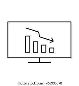 Sales Graph Thin Stock Vector (Royalty Free) 766335589 | Shutterstock