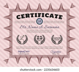 Sample Certificate Superior Design Background Detailed Stock Vector ...