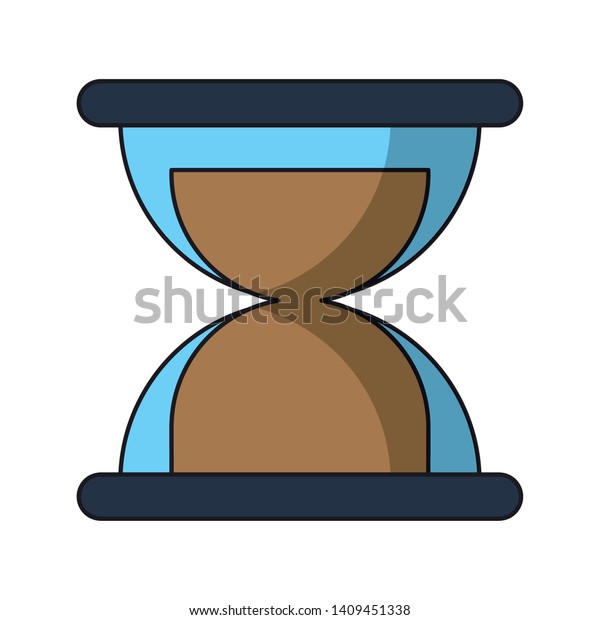 Sand Glass Clock Cartoon Vector Illustration Stock Vector (Royalty Free ...