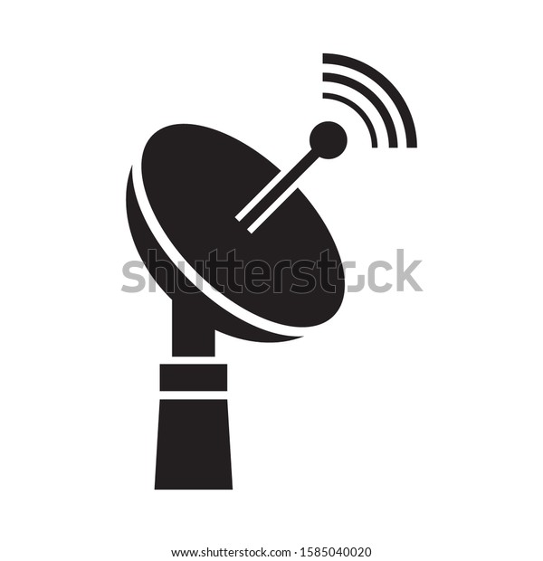 Satellite Dish Logo Template Vector Icon Stock Vector (Royalty Free ...