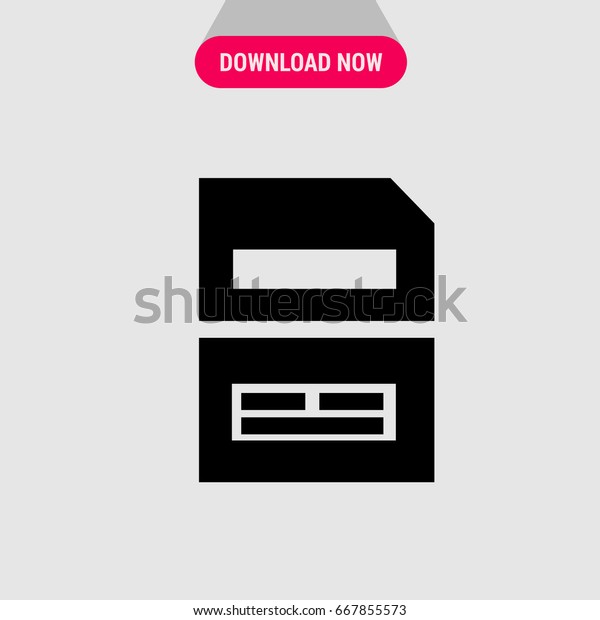 Save File Vector Icon Save Black Stock Vector (Royalty Free) 667855573 ...