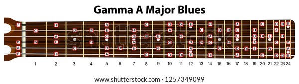 Schematic View Guitar Neck Scale Major Stock Vector (Royalty Free ...