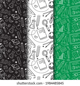 School Pattern Background Back School Wallpaper Stock Vector (Royalty ...