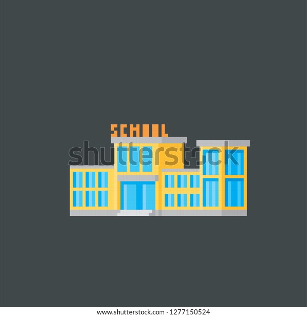 School Pixel Art Old School Computer Stock Vector (Royalty Free ...