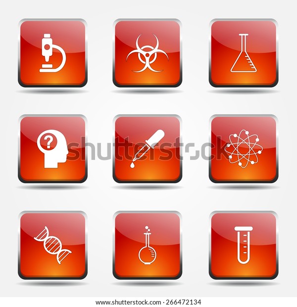 Science Instruments Square Vector Orange Icon Stock Vector (Royalty ...