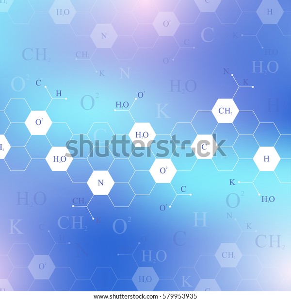 Scientific Hexagonal Chemistry Pattern Structure Molecule Stock Vector ...