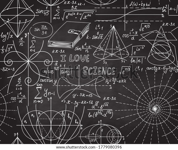 Scientific Physical Math Vector Seamless Pattern Stock Vector (Royalty ...