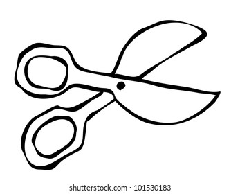 Continuous Line Drawing Scissors One Line Stock Vector (Royalty Free ...