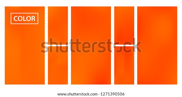 Screen Gradient Set Modern Orange Abstract Stock Vector (Royalty Free ...