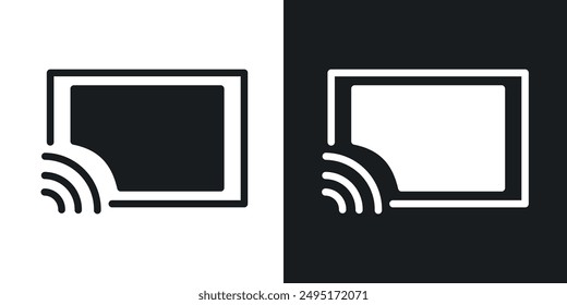 Screencast Icons Black Line Filled Versions Stock Vector (Royalty Free ...