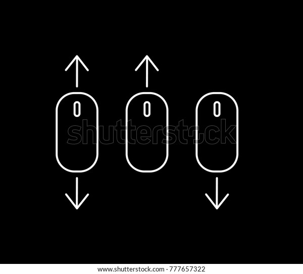 Scroll Down Computer Mouse Icon Vector Stock Vector (Royalty Free ...