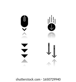 Scrolling Down Uploading Indicators Drop Shadow Stock Vector (Royalty Free) 1650729946 ...