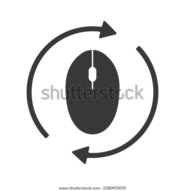 Scrolling Mouse Cursor Vector Mouse Rotation Stock Vector Royalty Free