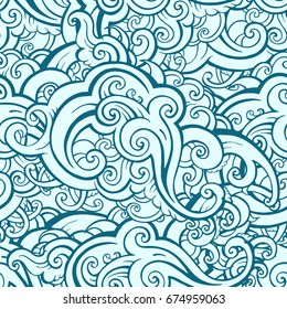 Traditional Oriental Seamless Pattern Ocean Waves Stock Vector (Royalty ...