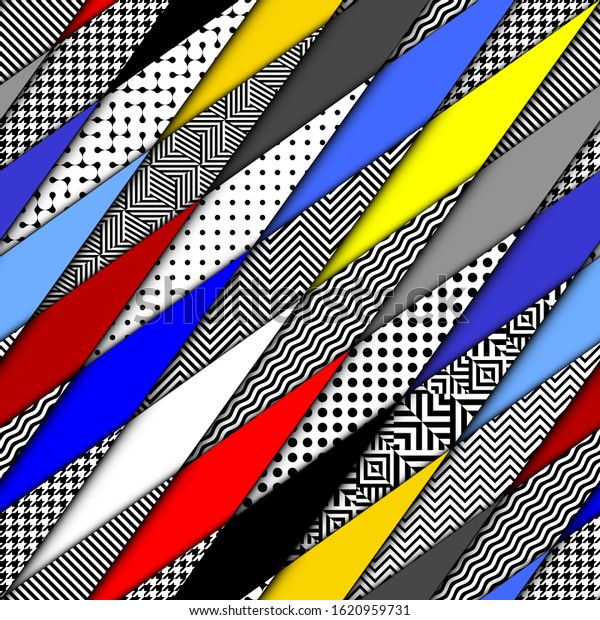 Seamless Abstract Background Geometric Diagonal Pattern Stock Vector ...