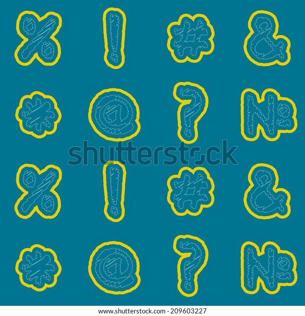 Seamless Background Punctuation Marks Computer Keyboard Stock Vector ...