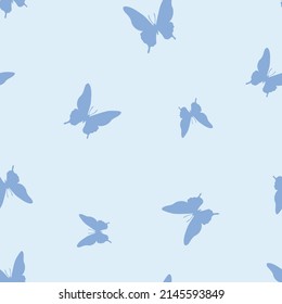 Seamless Butterfly Vector Repeat Pattern Background Stock Vector (Royalty Free) 2145593849 ...