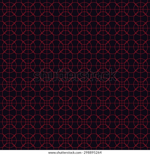 Seamless Circular Red Black Pattern Vector Stock Vector (Royalty Free ...